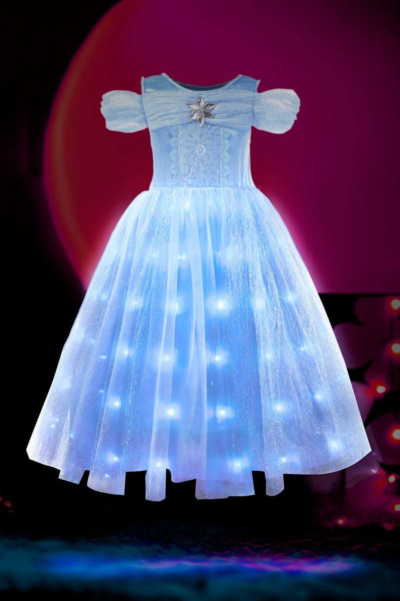 Blue Party Princess Light up Dress up Costume - Uporpor