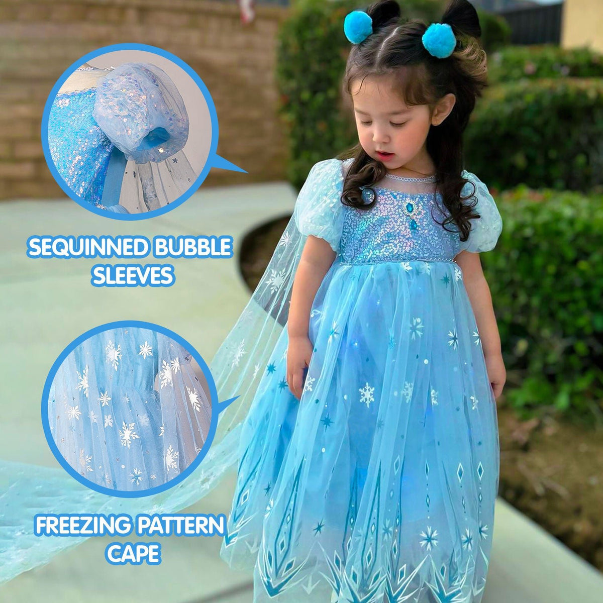 Light up Princess Costumes for Little Girls Elsa - Uporpor